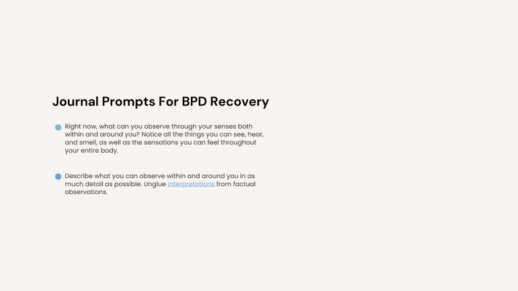 Living with Borderline Personality Disorder: Journal Prompts – Eliza Blooms