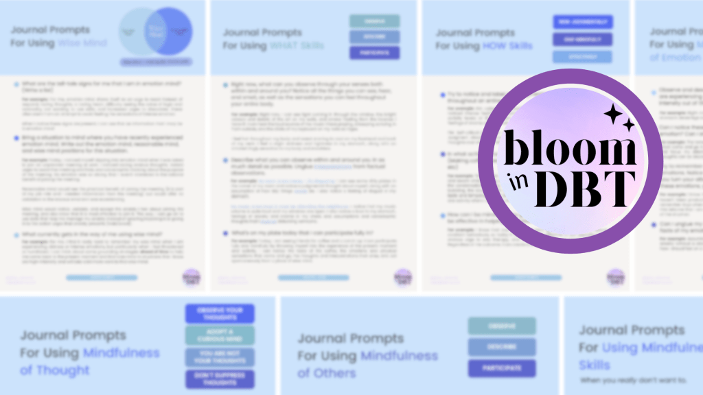 24 DBT Mindfulness Journal Prompts For Deeper Healing (8-Page Journal ...