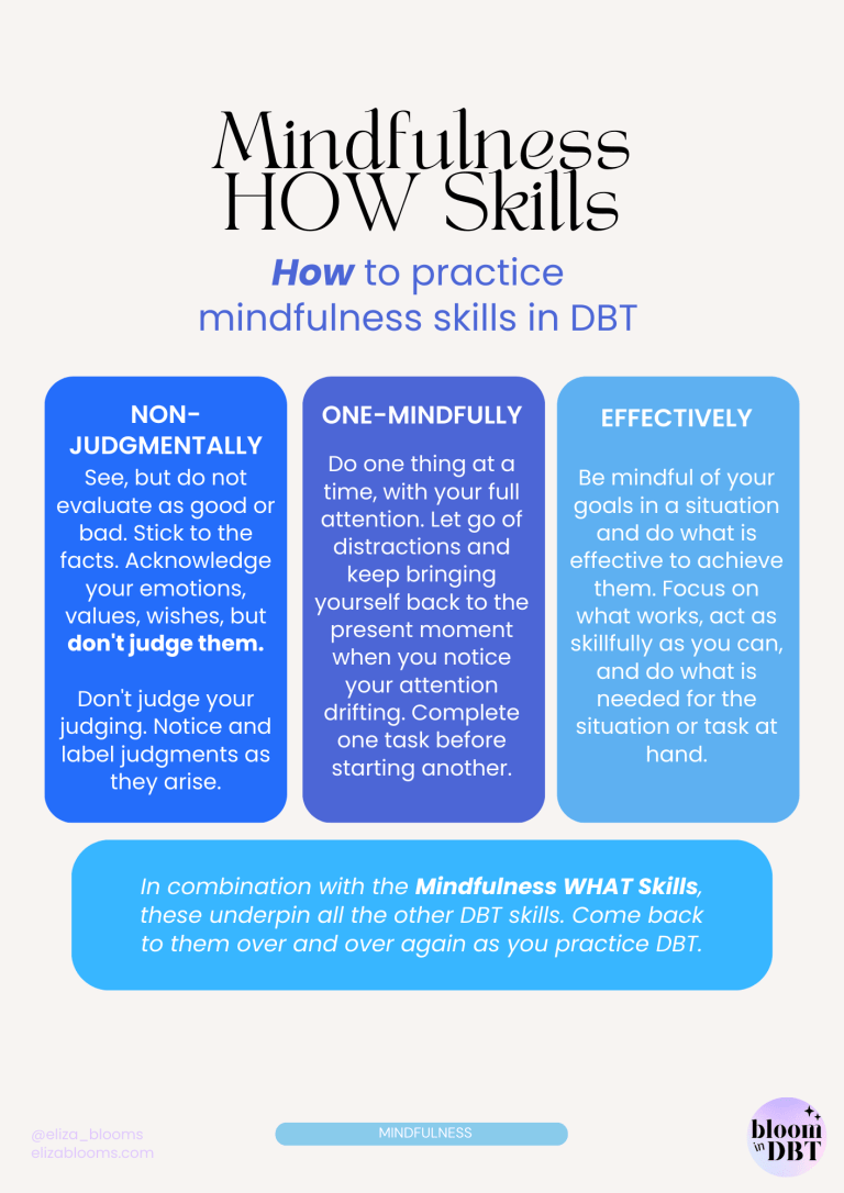 DBT “HOW” Skills: How to Practice Mindfulness in DBT – Eliza Blooms