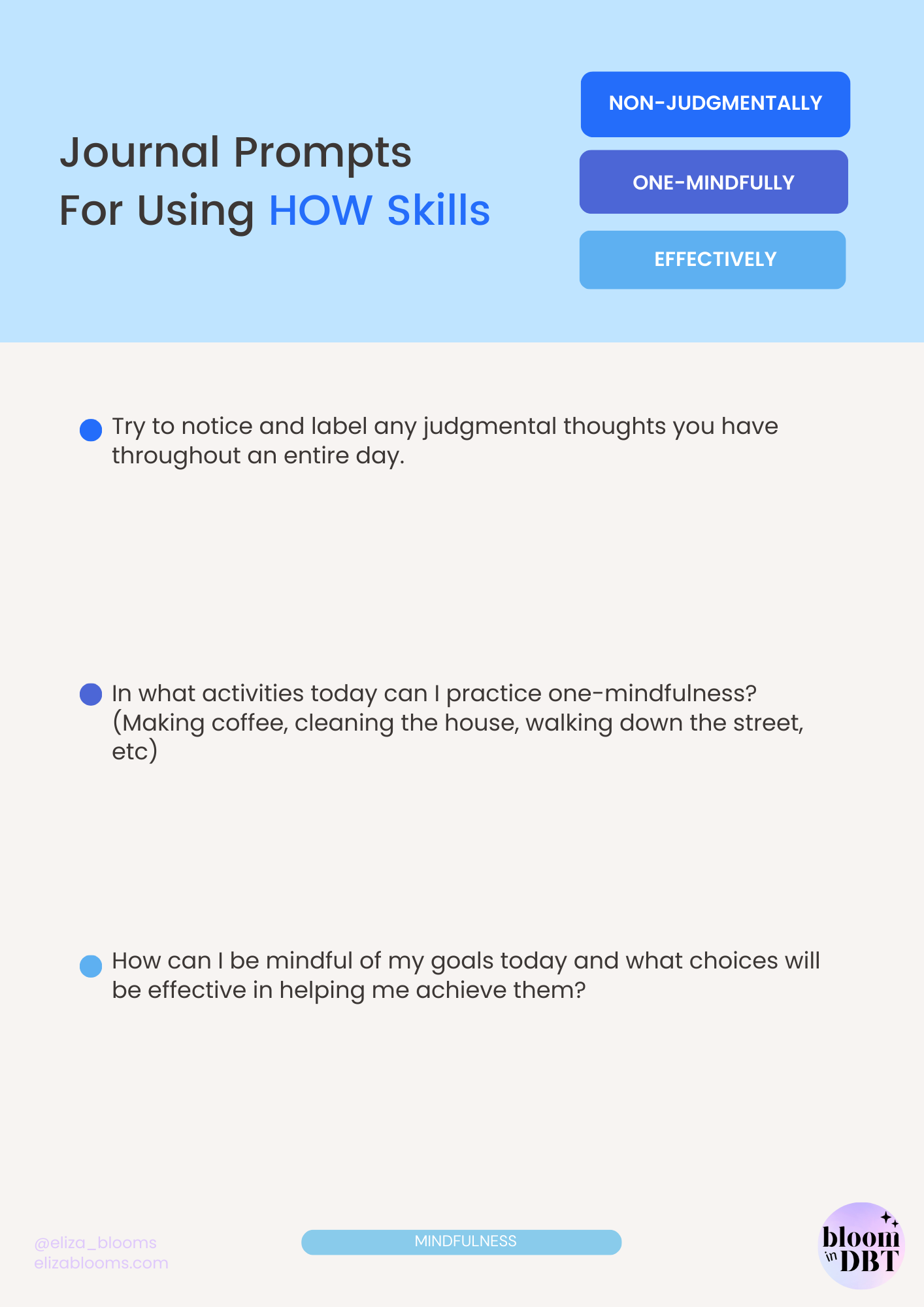DBT “HOW” Skills: How to Practice Mindfulness in DBT – Eliza Blooms