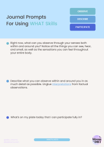 DBT Mindfulness Journaling Guide & 13 Journal Prompts – Eliza Blooms