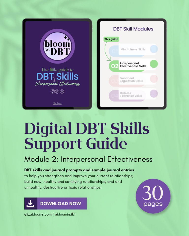 6 DBT Interpersonal Effectiveness Skills & Journal Prompts – Eliza Blooms
